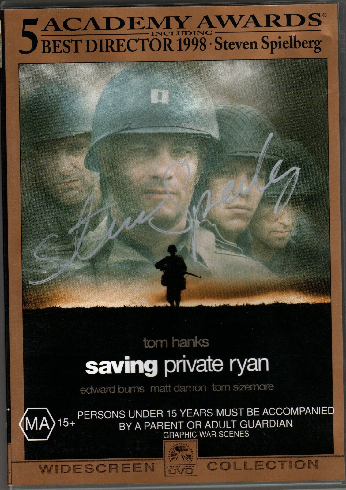 SAVING PRIVATE RYAN DVD HAND SIGNED IN SILVER PEN BY STEVEN SPEILBEG | eBay