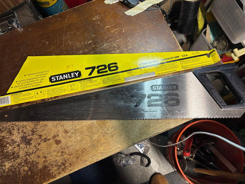Stanley 26" 8 point Crosscut Hand Saw Made in USA Tool | eBay