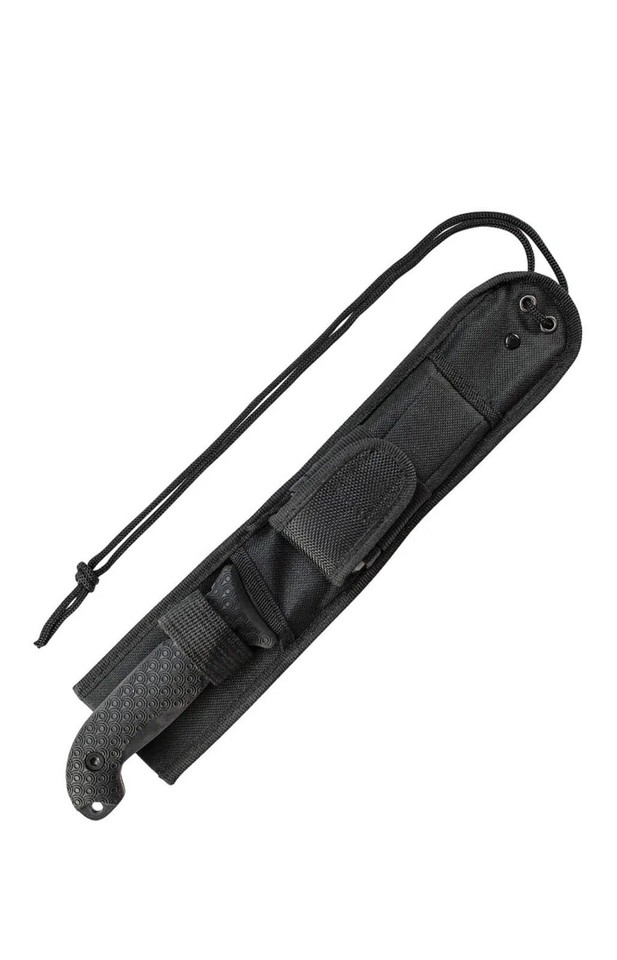 Schrade Frontier 7" 1095 High Carbon Black TPE Handle Fixed Knife F52 ...