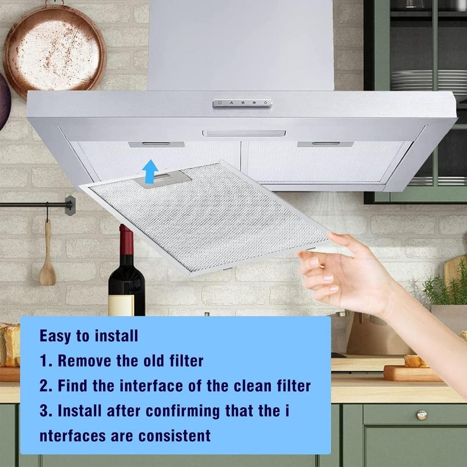 Aluminum Mesh Kitchen Extractor Fan Filter Oil-proof Grease Filter ...