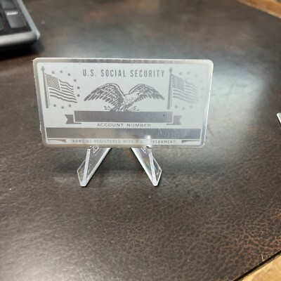 Vintage Brass / Metal Social Security Card | eBay