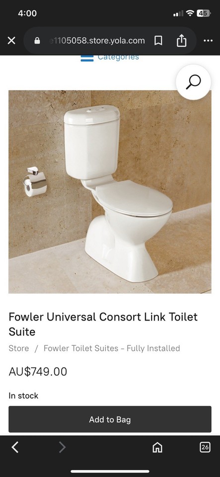 Toilet Suite (2) Fowler, Toilet cisterns, Toilet Pans | eBay Australia
