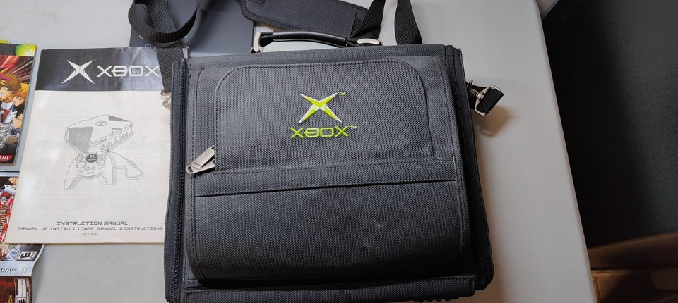 Original Xbox Console Travel Bag Carrying Case and 22 Game Manuals ...
