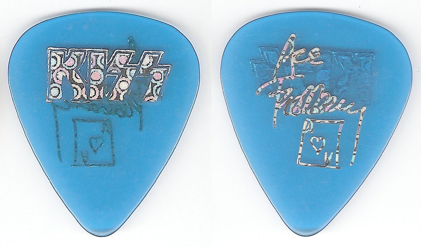 KISS-ACE FREHLEY *BLUE BUBBLE DOT* FAREWELL GUITAR PICK! | eBay