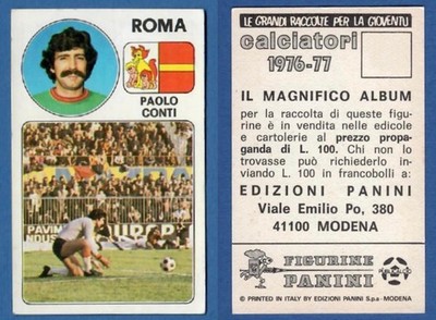 FIGURINA CALCIATORI PANINI 1976/77 - NUOVA/NEW N.236 CONTI - ROMA | eBay