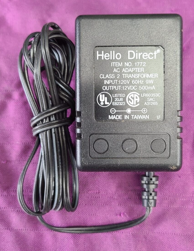 Hello Direct 1772 AC Adapter Transformer Power Supply Output 12 Volts ...