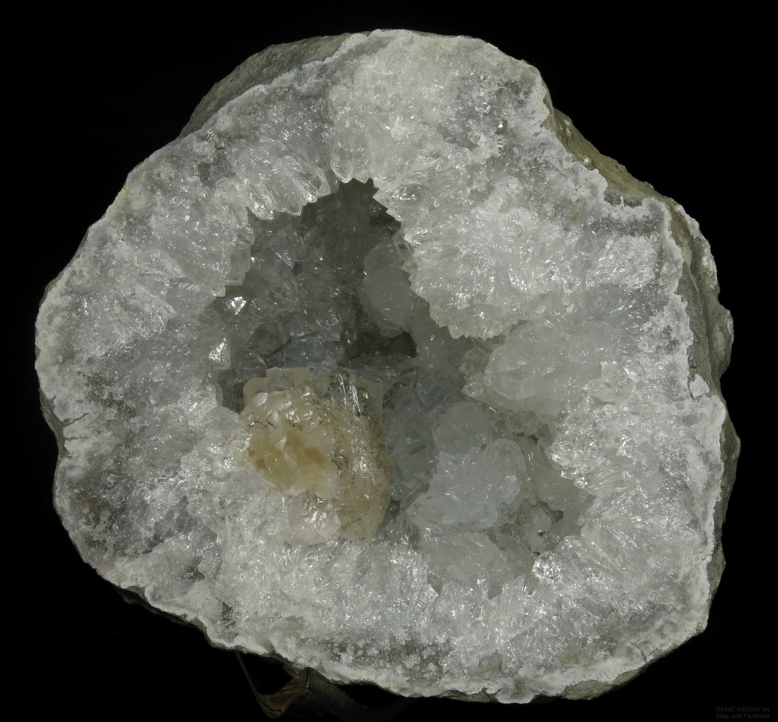 Parallel Clear over Pink Calcite Crystals w/ Marcasite Inclusions ...