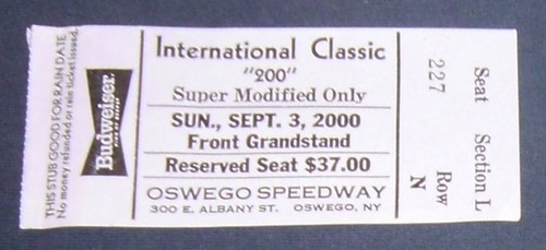 2000 Oswego Speedway International Classic 200 Ticket Stub | eBay