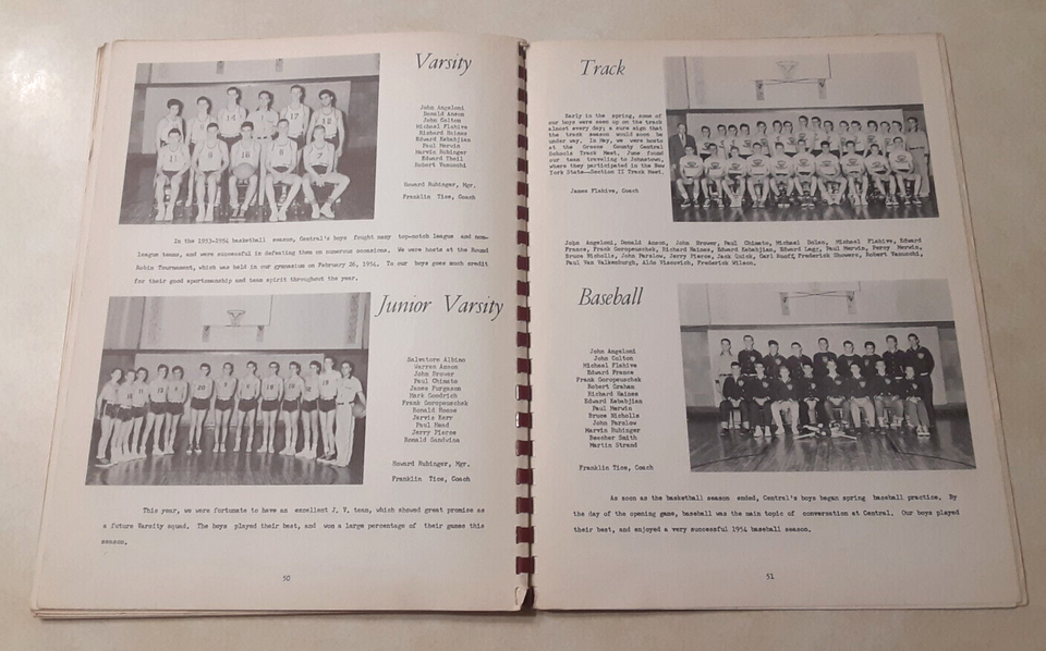 The Crest 1954 Hunter Tannersville NY Central School Yearbook Vintage History | eBay