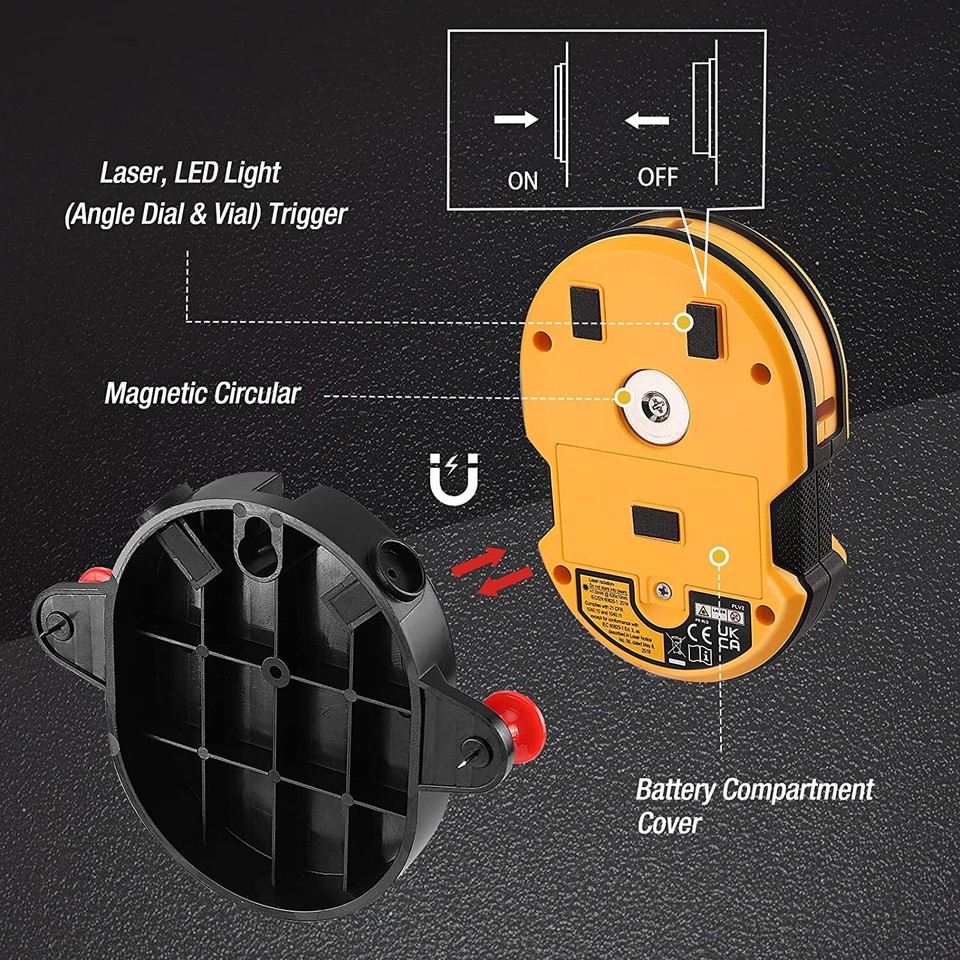 PREXISO Multi Surface Laser Level 30Ft Horizontal Vertical Line Laser ...