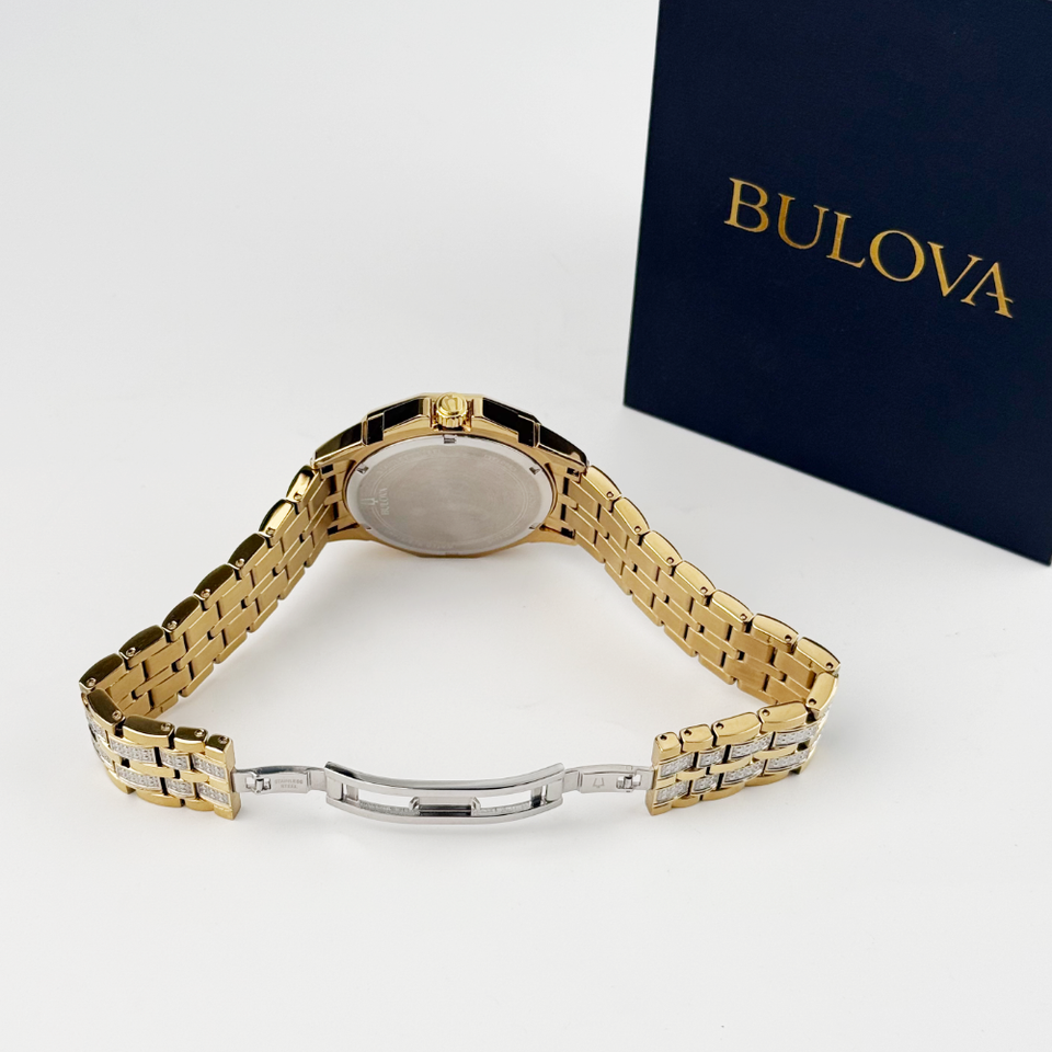 Bulova 98C126 Octava Two-Tone Crystal Stainless Steel Men's quartz ...