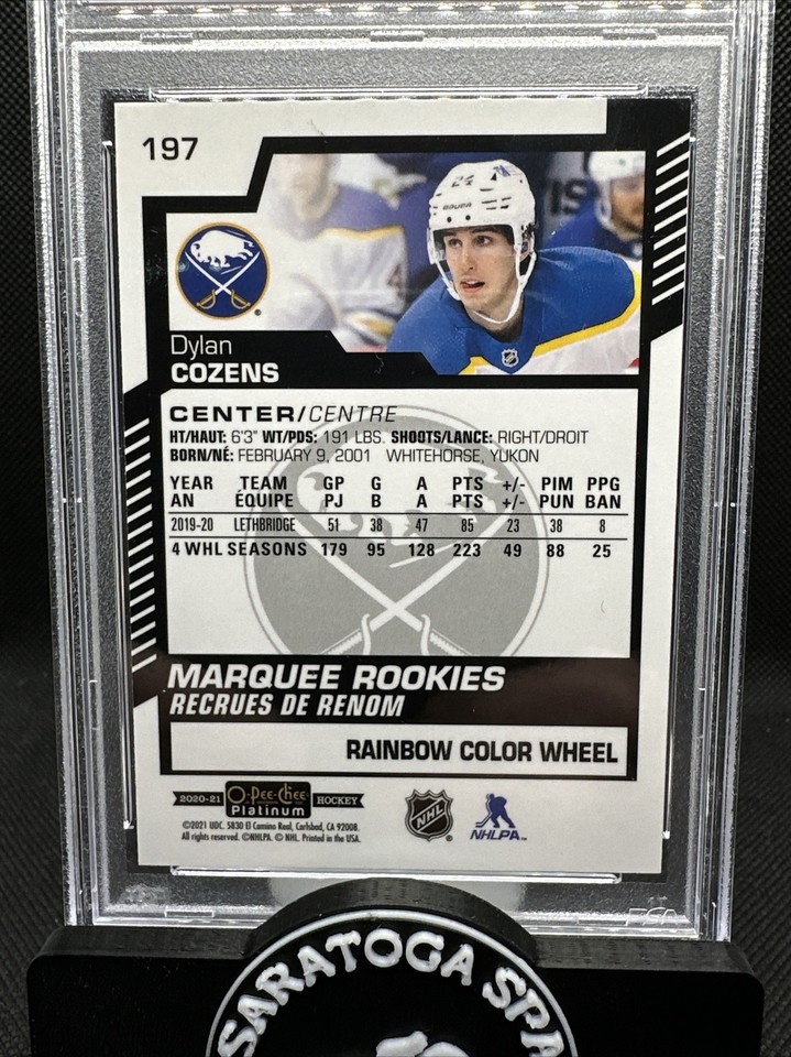 2020 O-Pee-Chee Platinum Dylan Cozens Rookie Rainbow Color Wheel #197 ...