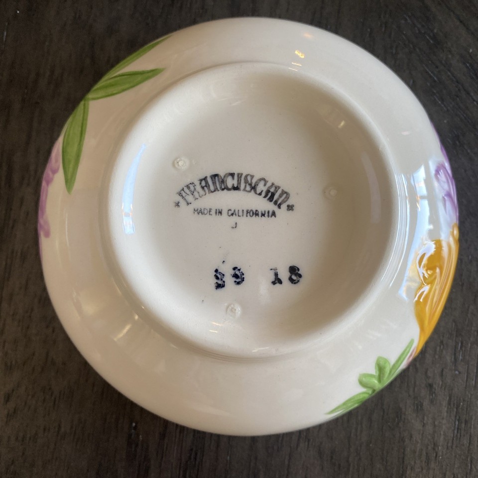 Vintage Franciscan RARE Poppy 4 3/4” Dessert Bowl 1950-55 EUC | eBay