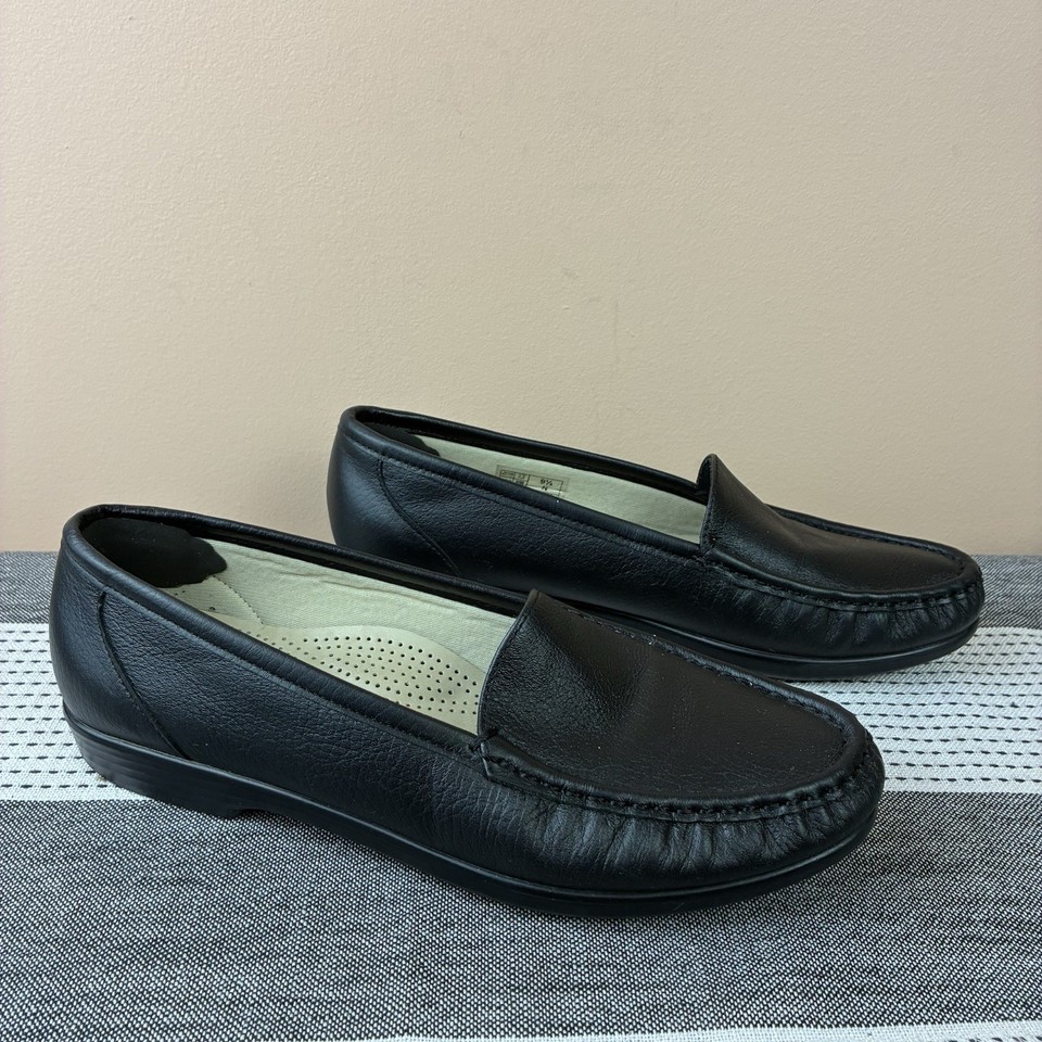 SAS Tripad Comfort Foot Bed Loafers Shoes Black Leather Women’s Size 9 ...