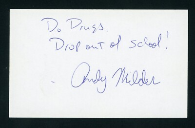 Andy Milder Actor Weeds, Star Trek Voyager, Deep Space 9 Signed 3x5 ...
