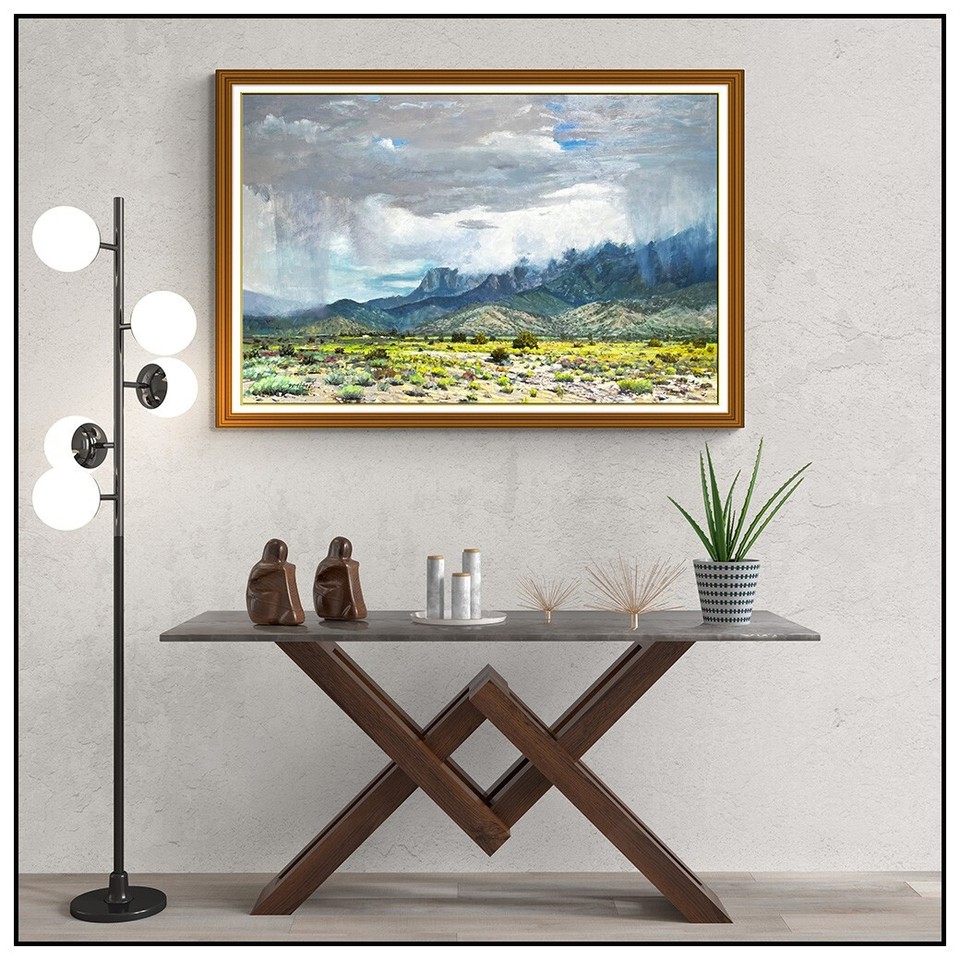 William Atkins Large Original Oil on Canvas Signed Painting Framed ...