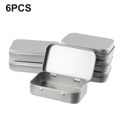 Storage Boxes Metal Box 6pcs 6x Hinged Lid Practical 6 Piecce Container ...