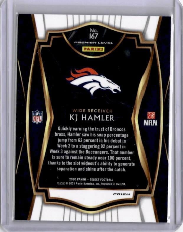 2020 Panini KJ HAMLER #167 Select PREMIER LEVEL ROOKIE Football Card | eBay