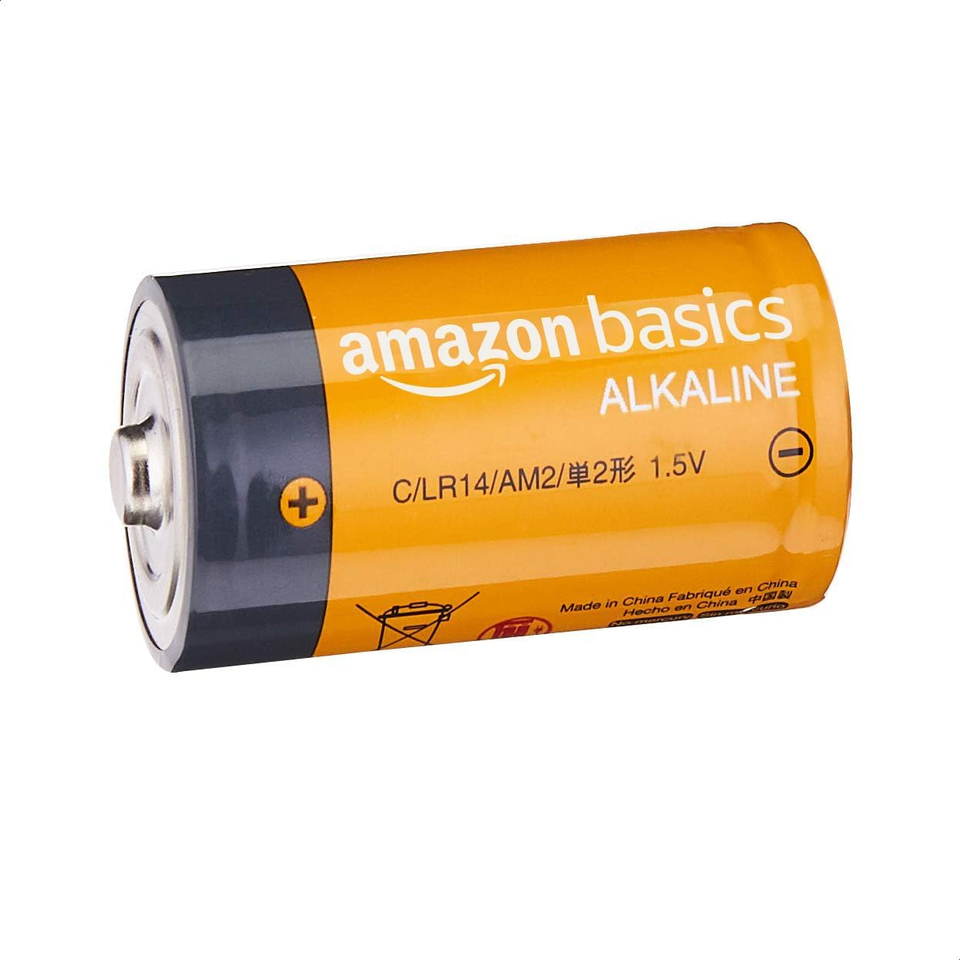 C Cell Alkaline All-Purpose Batteries, 1.5 Volt, 5-Year Shelf Life 24 ...