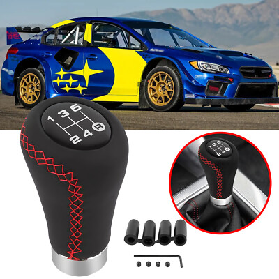 For Subaru WRX STI Impreza Leather Manual 5 Speed Gear Stick Shifter ...