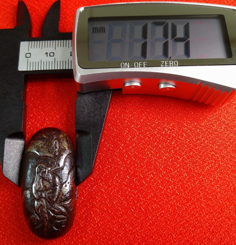 Fuchi & Kashira Silver Hermit-designed Antique SAMURAI Sword Parts ...