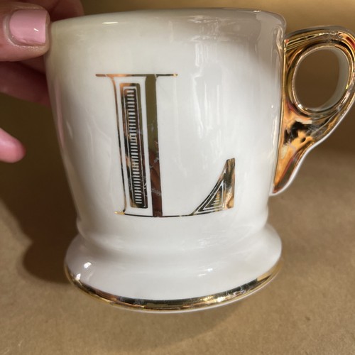 Anthropologie Limited Edition Gold Letter L Initial Monogram 13 oz ...