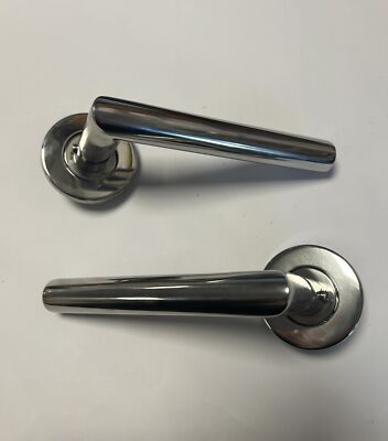 2 Pairs Door handles on roses QL103 lever handles, high quality ...