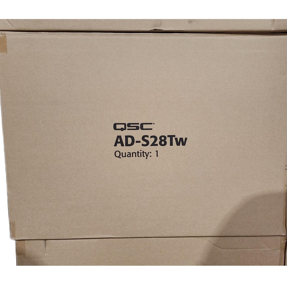 NEW QSC AD-S28Tw Bandpass Subwoofer Ported Weather Resistant Audio ...
