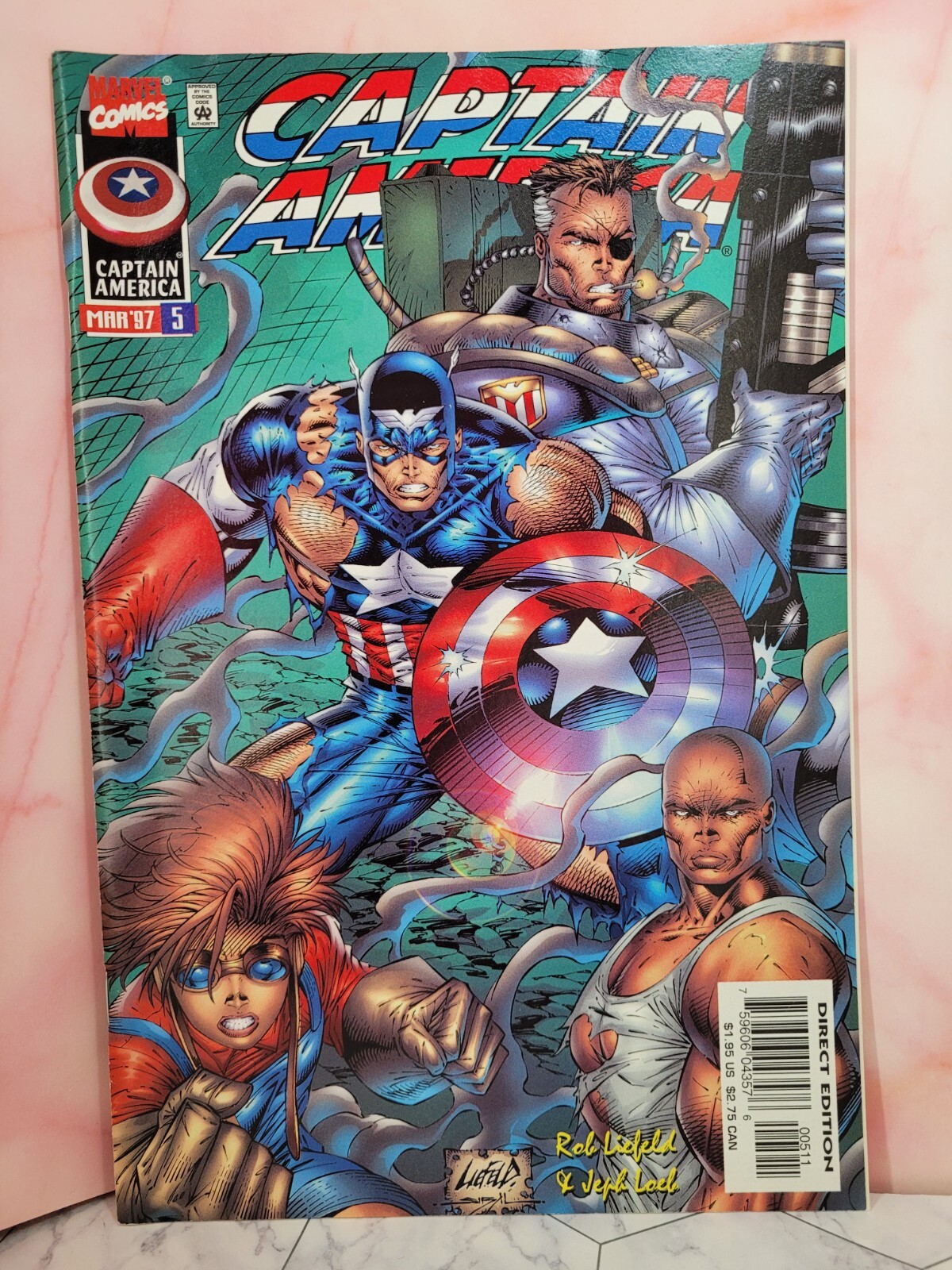 Captain America Vol. 2 #5- 1997, Rob Liefeld, 1ST Rikki Barnes CVR ...