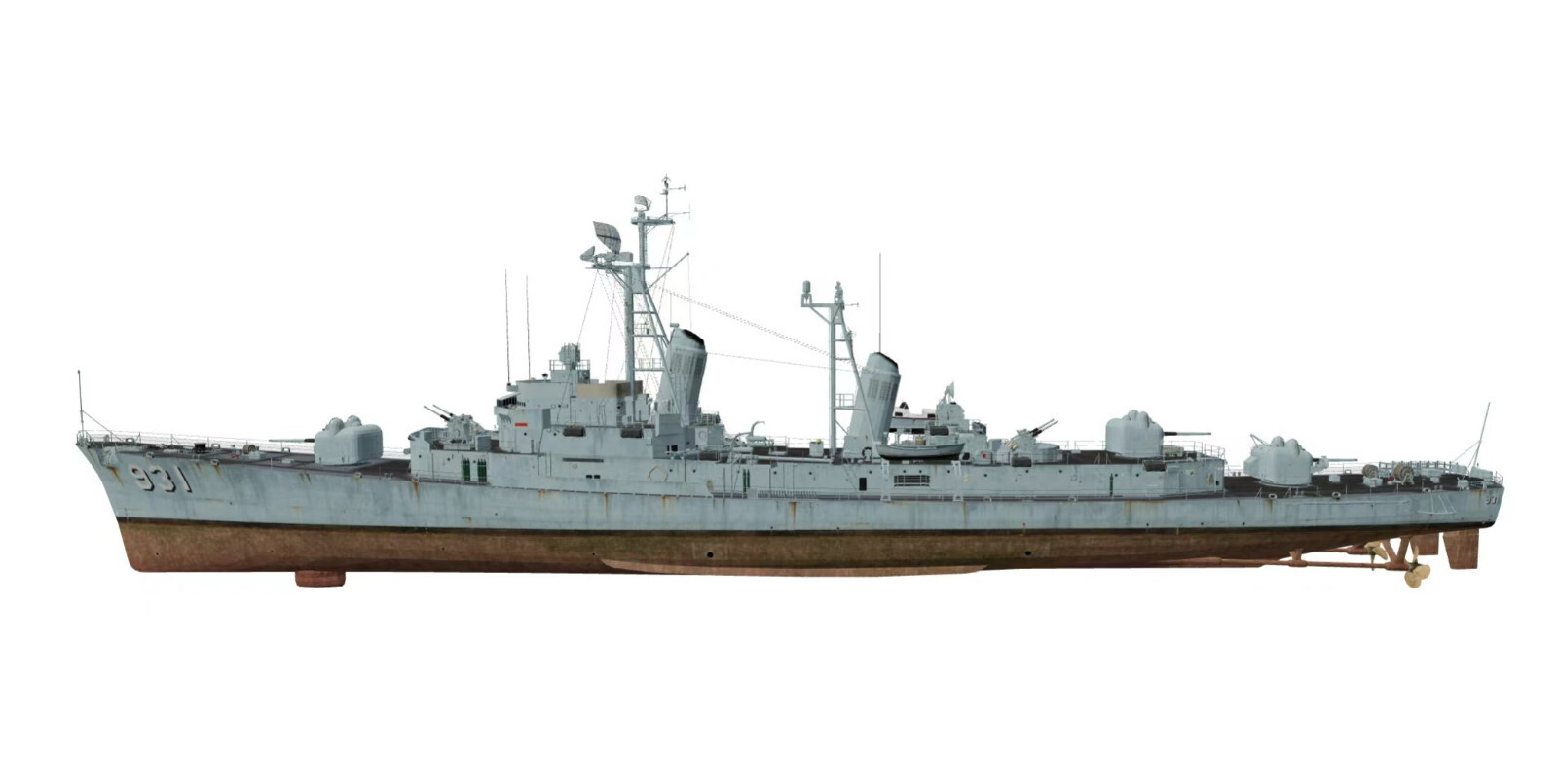 3D Printed kit 1/200 USS Forrest Sherman class destroyer (full hull) | eBay