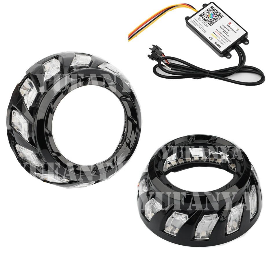 2.5" Honeycomb Bi Led Projector Lens 90W Black RGB Shrouds Mobile app ...