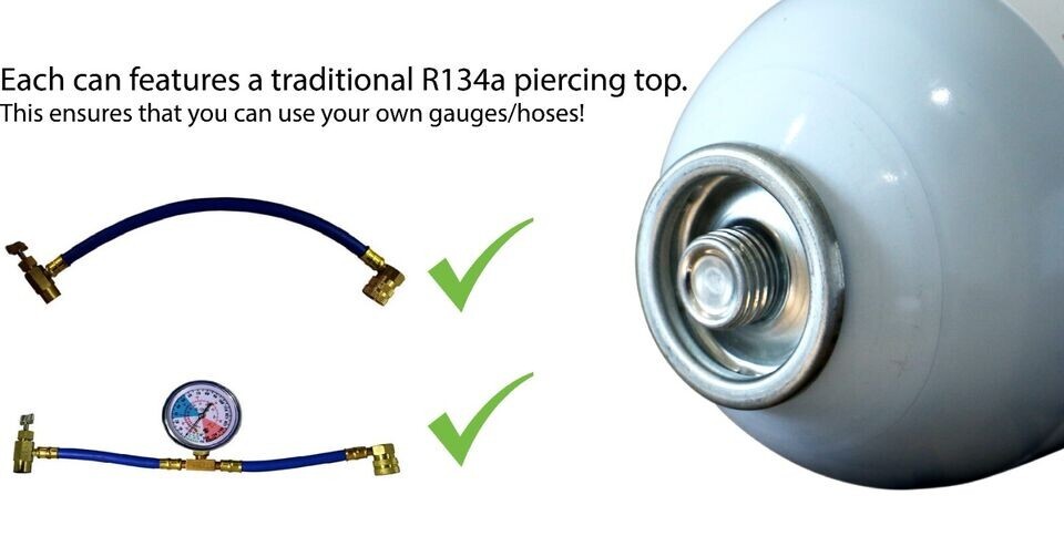 R 134a Refrigerant Replacement- Coldest Refrigerant for Auto - 5 Pack ...