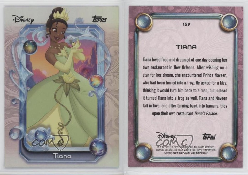 2025 Topps Disney Wonder Cartoon Princess Tiana #159 1gx0 | eBay
