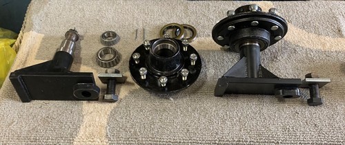 8 x 6.5 Lug 8000LB Shipping Container Wheels, Bolt-on Spindle Kit NEW ...