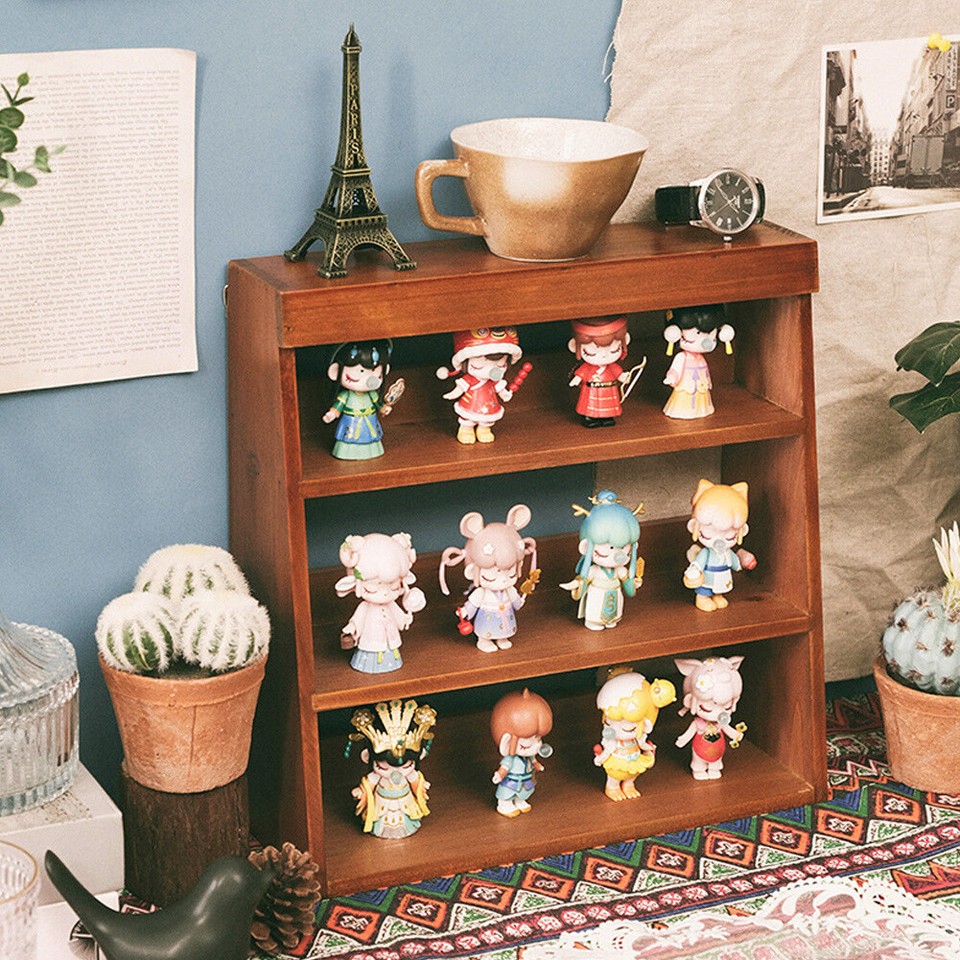 Small Desktop Wooden Storage Jewellery Trinket Box Cabinet Display ...