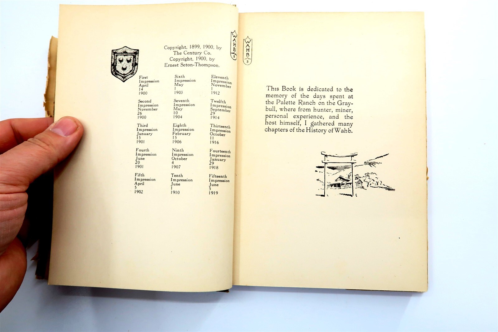 1919 THE BIOGRAPHY OF A GRIZZLY by Ernest Seton BOY SCOUT ED Book w ...