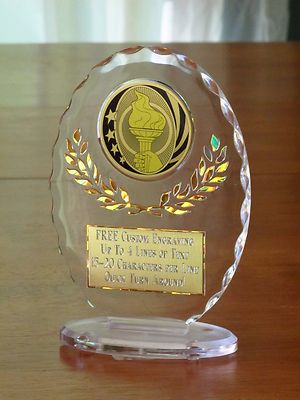 Retirement, Torch, Appreciation 6 1/2" Acrylic Award Trophy FREE ...