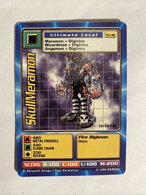 SkullMeramon 1st Edition 1999 Bandai Digimon TCG Near Mint St-48 ...
