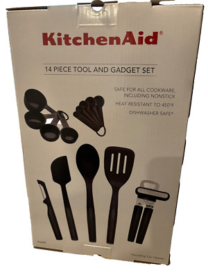 KitchenAid Black Tool and Gadget Cooking 14-Piece Set Brand New In Box ...