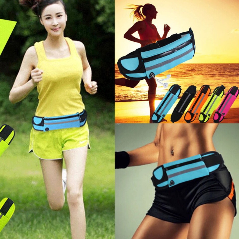 Running Bum Bag Fanny Pack Travel Waist Money Belt Zip Hiking Pouch ...
