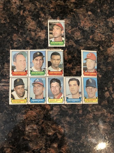 1969 TOPPS 12 STAMPS Robinson, Stargell, Oliva Plus Washington Senators ...