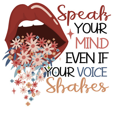 Feminist Sticker 3" Quote Speak Your Mind Even If Your Voice Shakes RBG ...