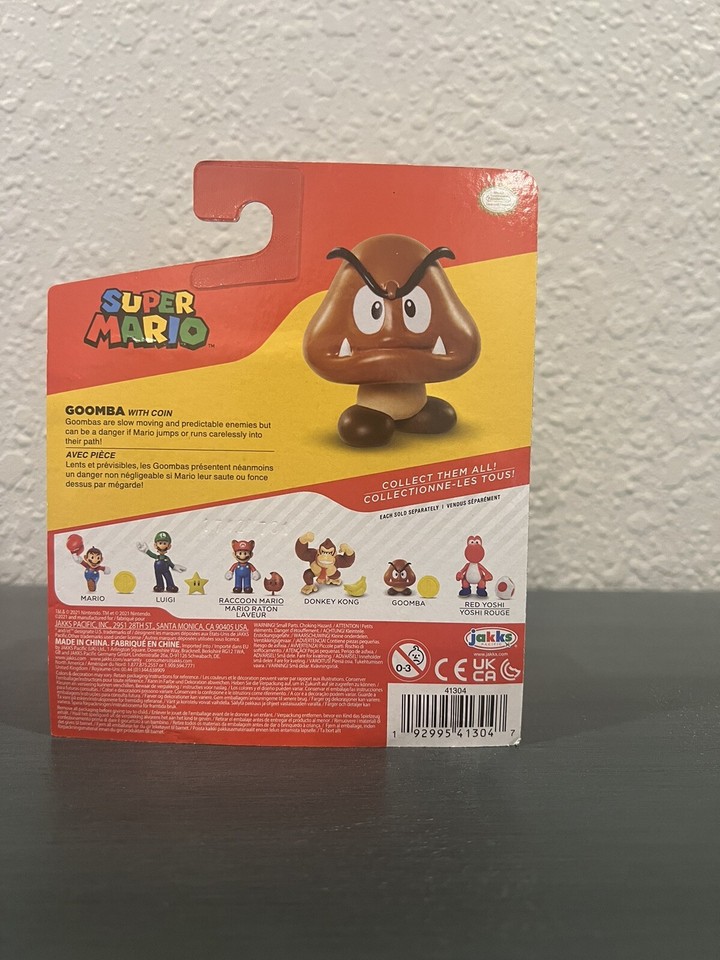 Nintendo Super Mario Bros. Action Figure goomba With Coin Jakks Pacific ...