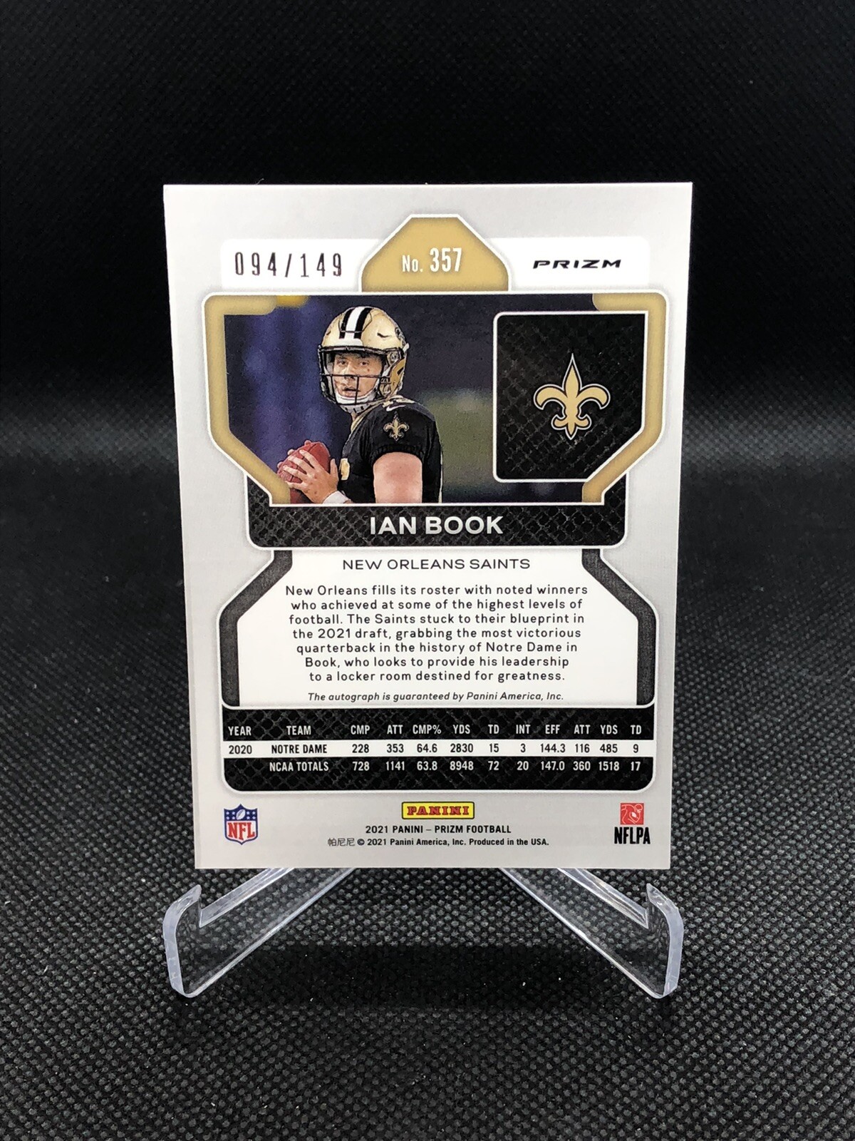 2021 Panini Prizm - Rookie Red Wave Prizm Autographs #357 Ian Book /149 ...