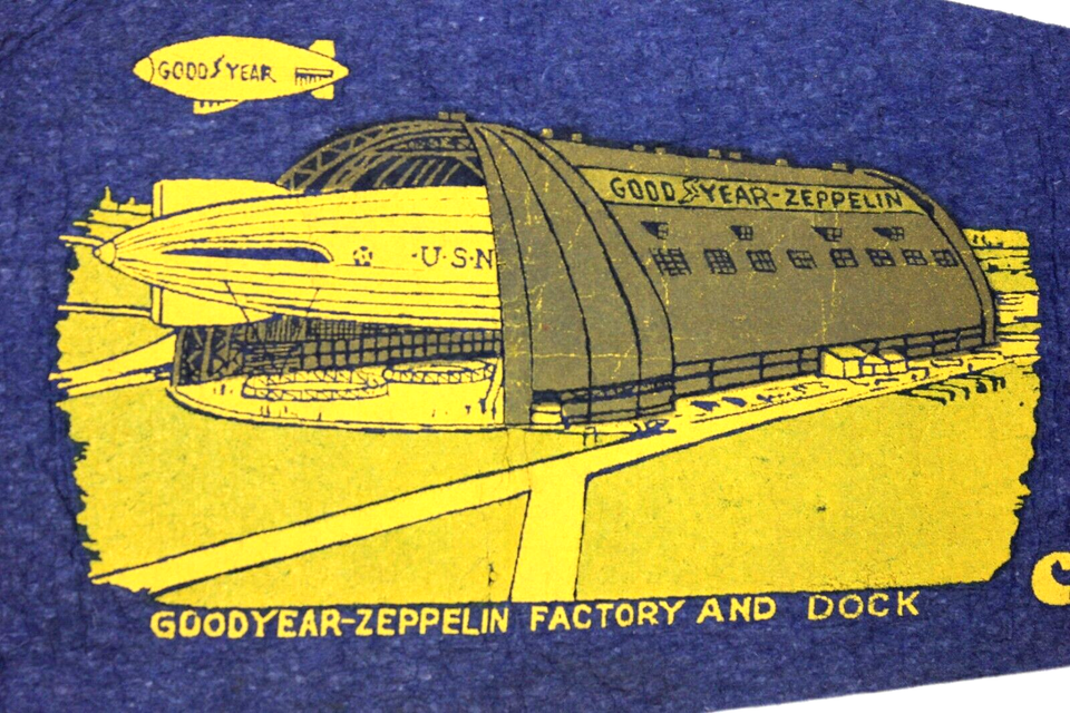 30's GOODYEAR ZEPPELIN AIRSHIP FACTORY AND DOCK - Souvenir of AKRON ...