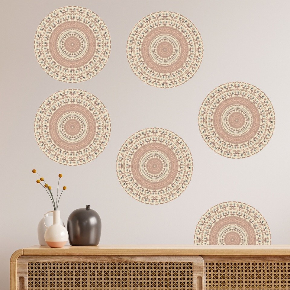6 Piece Set PVC Wall Stickers for Modern For Bedroom and Living Room ...