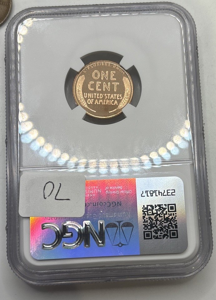 1955 NGC PF68 RD RED PROOF LINCOLN WHEAT PENNY 1C ONE CENT WHITE LABEL ...