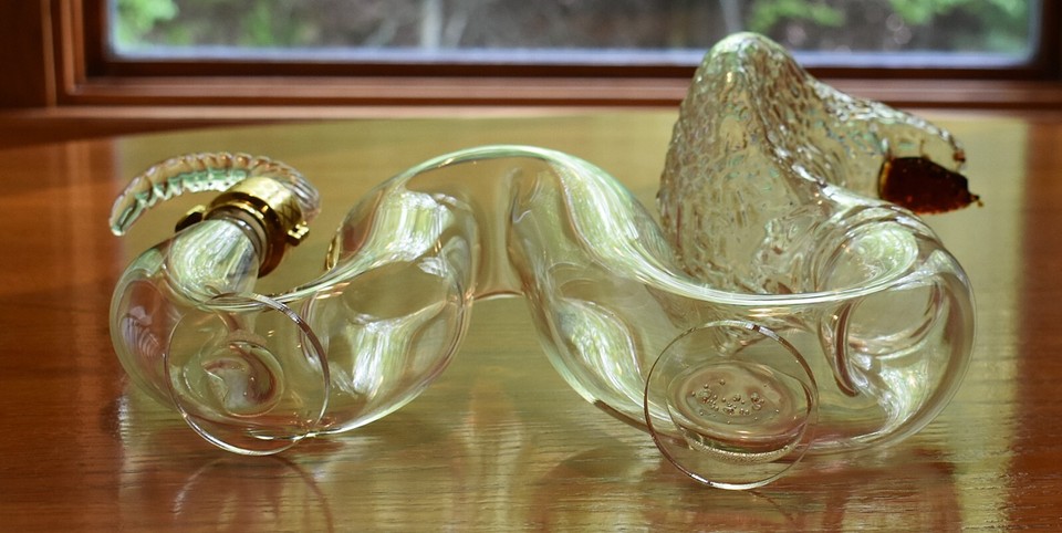 Snake Cobra Whisky Decanter Bottle Glass Sculptured Art Glass 1000 ML ...