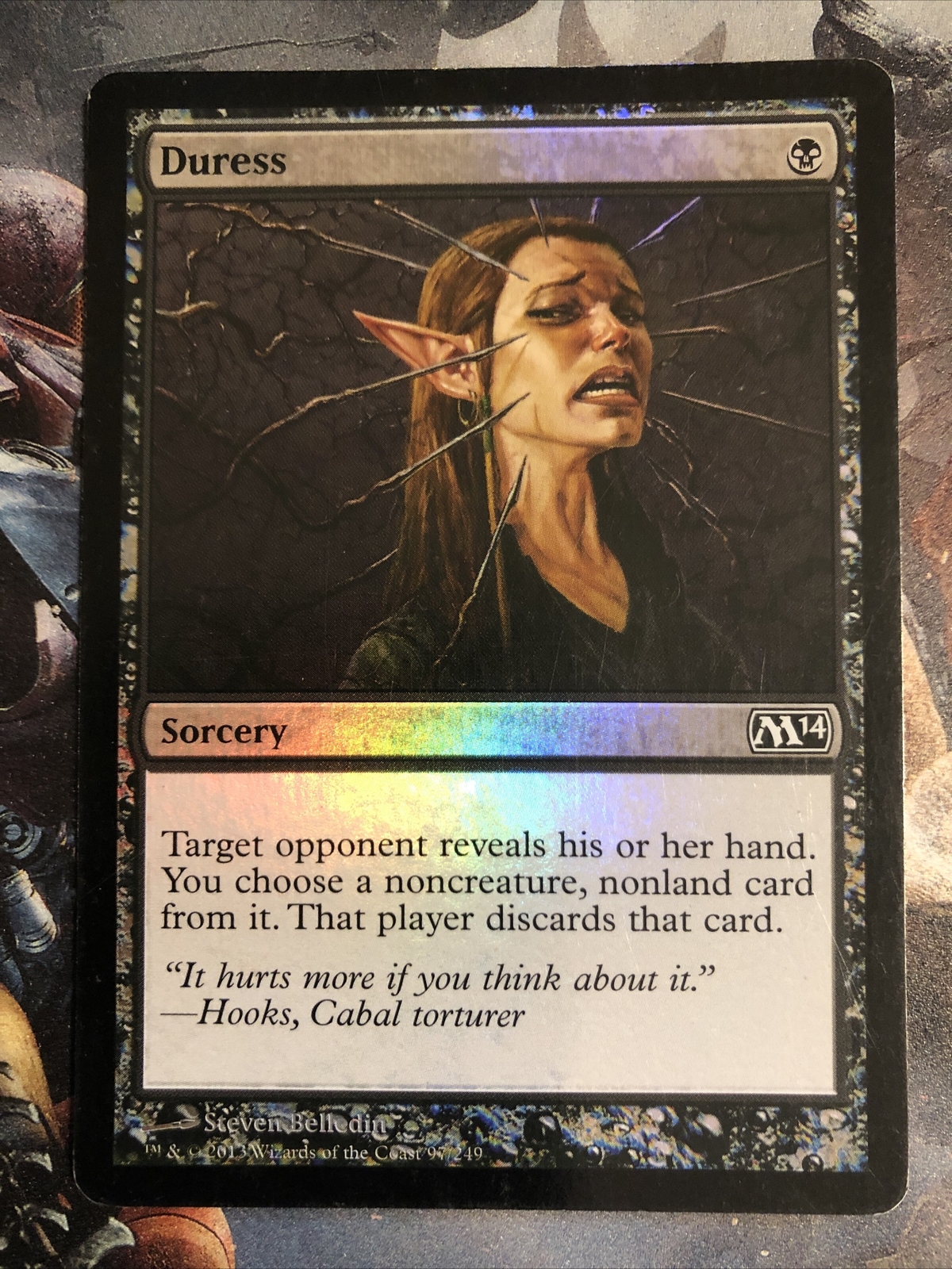 1x Foil Duress Magic 2014 / M14 LP Black MTG Magic the Gathering x1 MKE ...