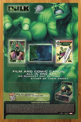 2003 Hulk Film & Comic Trading Cards Print Ad/Poster Marvel Movie Promo ...